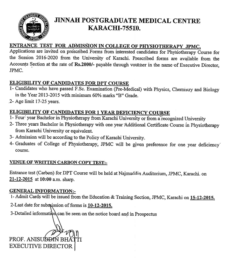 Jinnah Postgraduate Medical Centre JPMC Karachi 75510 Jinnah Postgraduate Medical Centre JPMC Karachi 75510